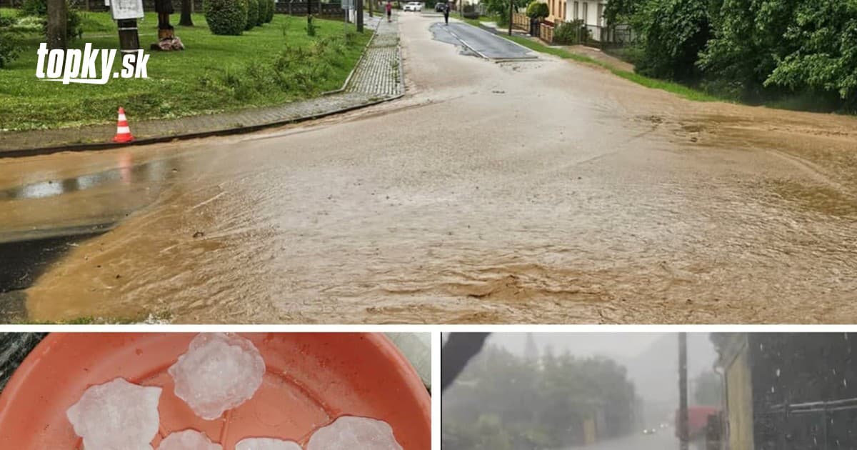 Extrémne búrky udreli na východe Slovenska: Ulice pod vodou, padali ...