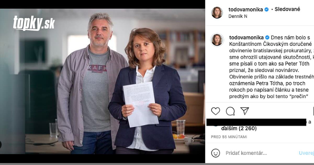 AKTUÁLNE Prokurátor zrušil obvinenie novinárom Tódovej a Čikovskému ...
