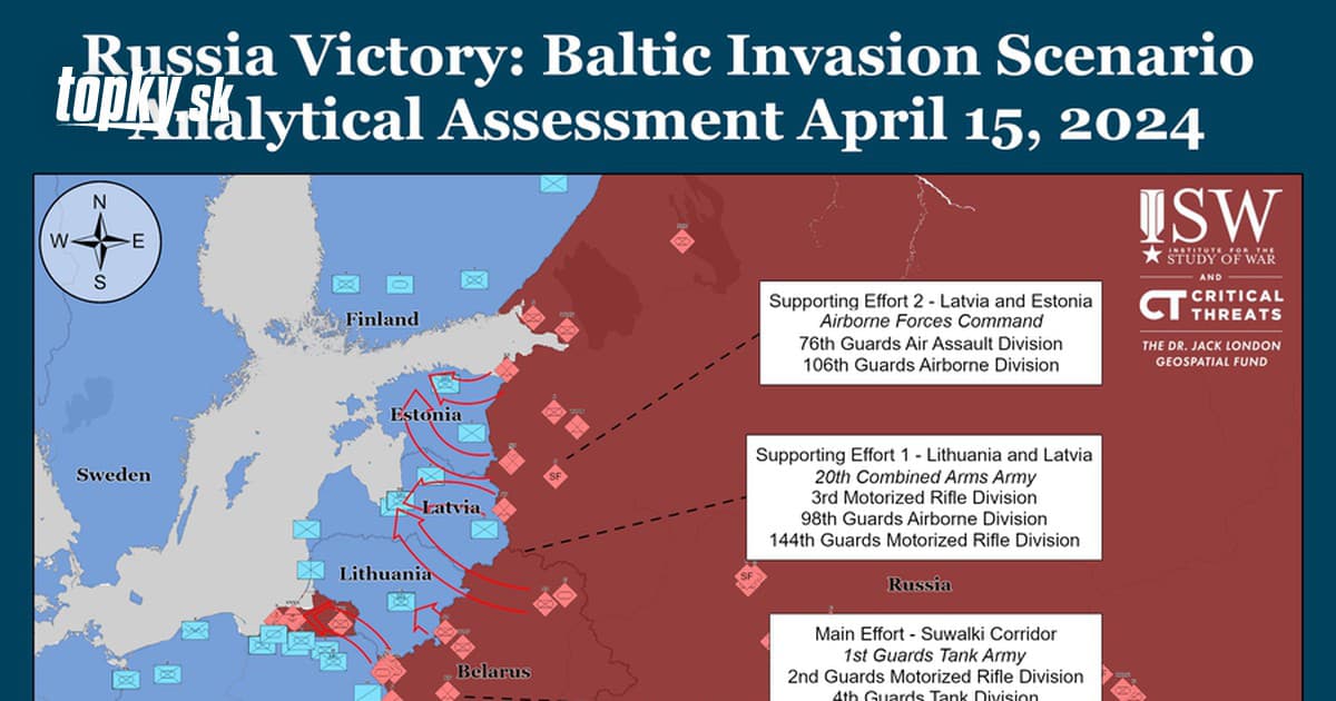 Nová Putinova mapa ukazuje plán útoku Ruska na Pobaltie: NATO by nemalo ...