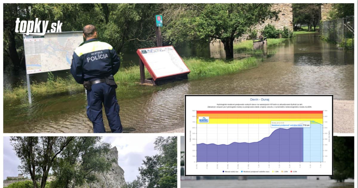 MIMORIADNE Dunaj v Bratislave prekročil 2. povodňový stupeň! Očakáva sa jeho vyliatie: Polícia ...
