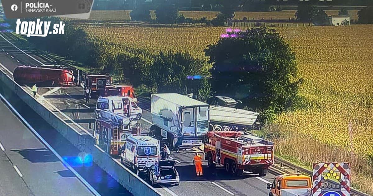 AKTUÁLNE Na D1 havarovali kamióny! TAKTO k tomu došlo, zverejnili FOTO ...