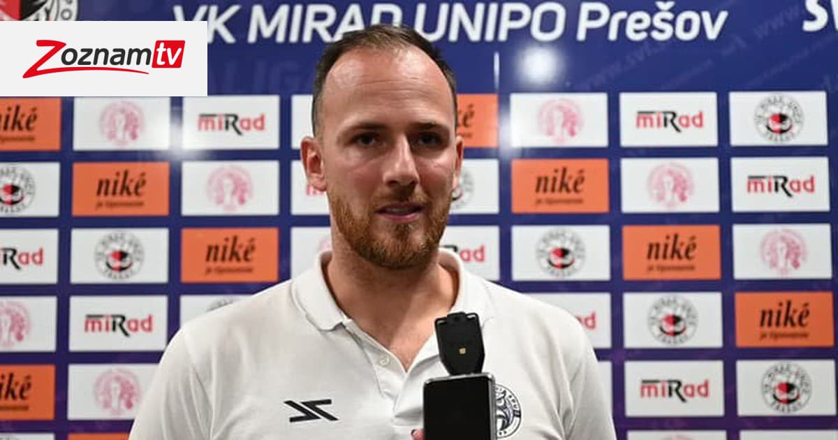 Tréner VK Slávia SPU Nitra Daniel Mikušovič po víťazstve Nitry nad ...